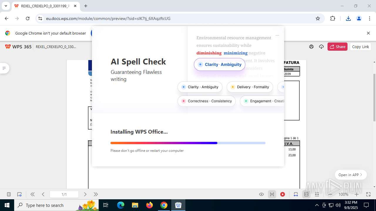 Malware analysis https://eu.docworkspace.com/d/sIK7tj_6XAqzftcUG?sa=601.1074 Malicious activity ...