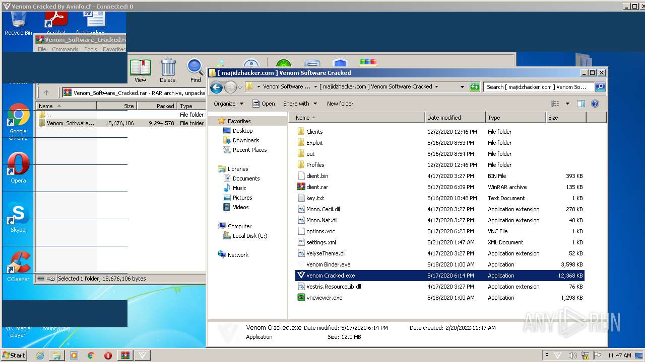 Malware analysis Venom_Software_Cracked.rar Malicious activity | ANY ...