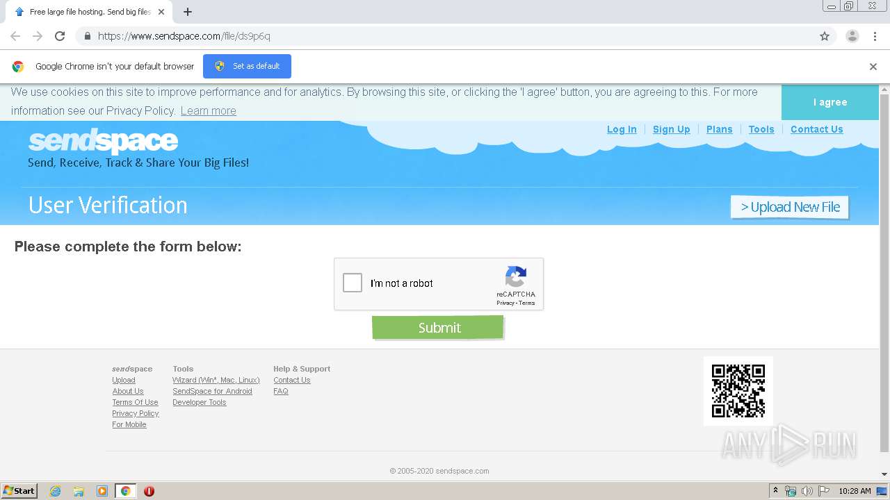 Malware analysis https://www.sendspace.com/file/ds9p6q Malicious ...