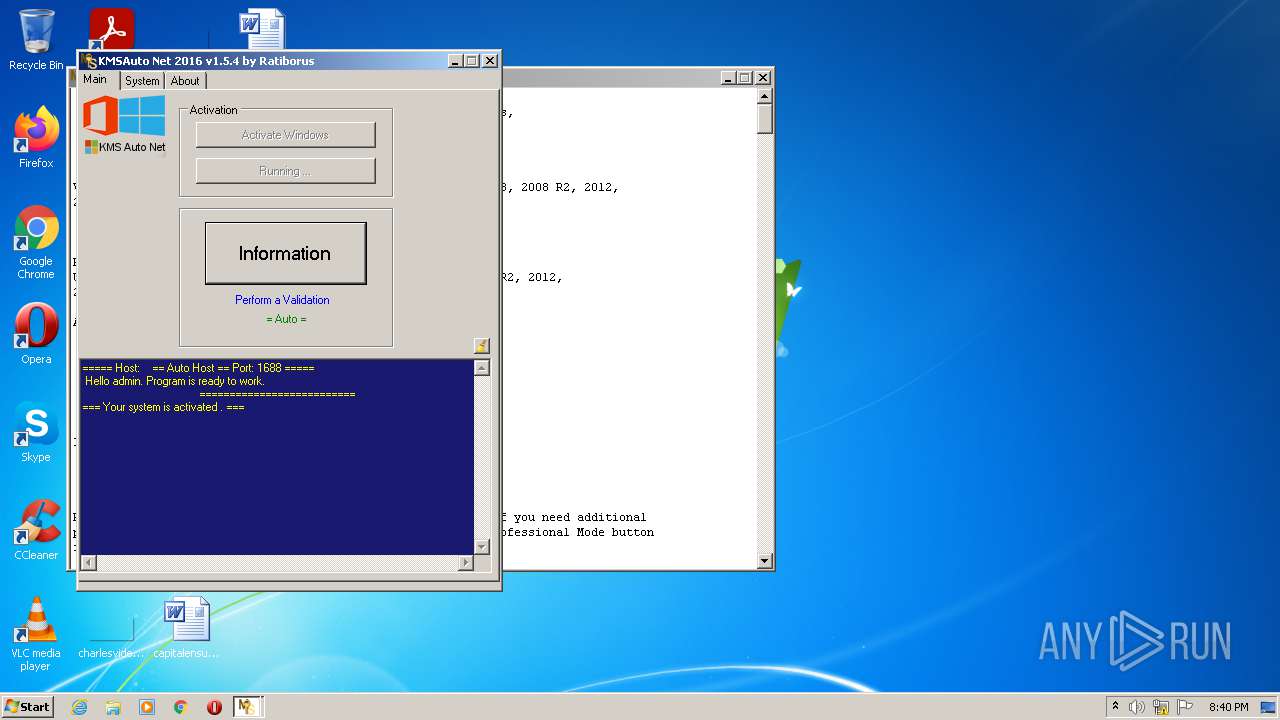 Malware analysis KMSAuto Net.exe Malicious activity | ANY.RUN - Malware ...