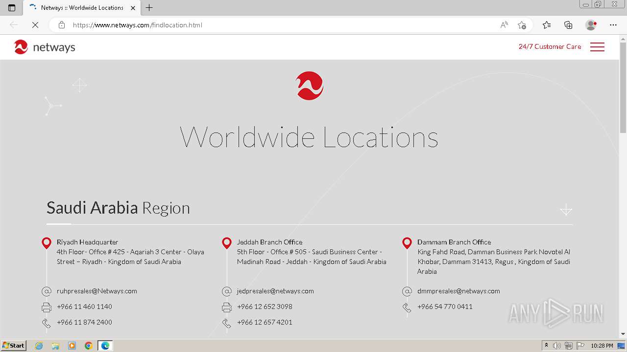 Malware analysis http://www.netways.com/English/NetwaysGlobal/Pages/WorldWideLocations.aspx ...