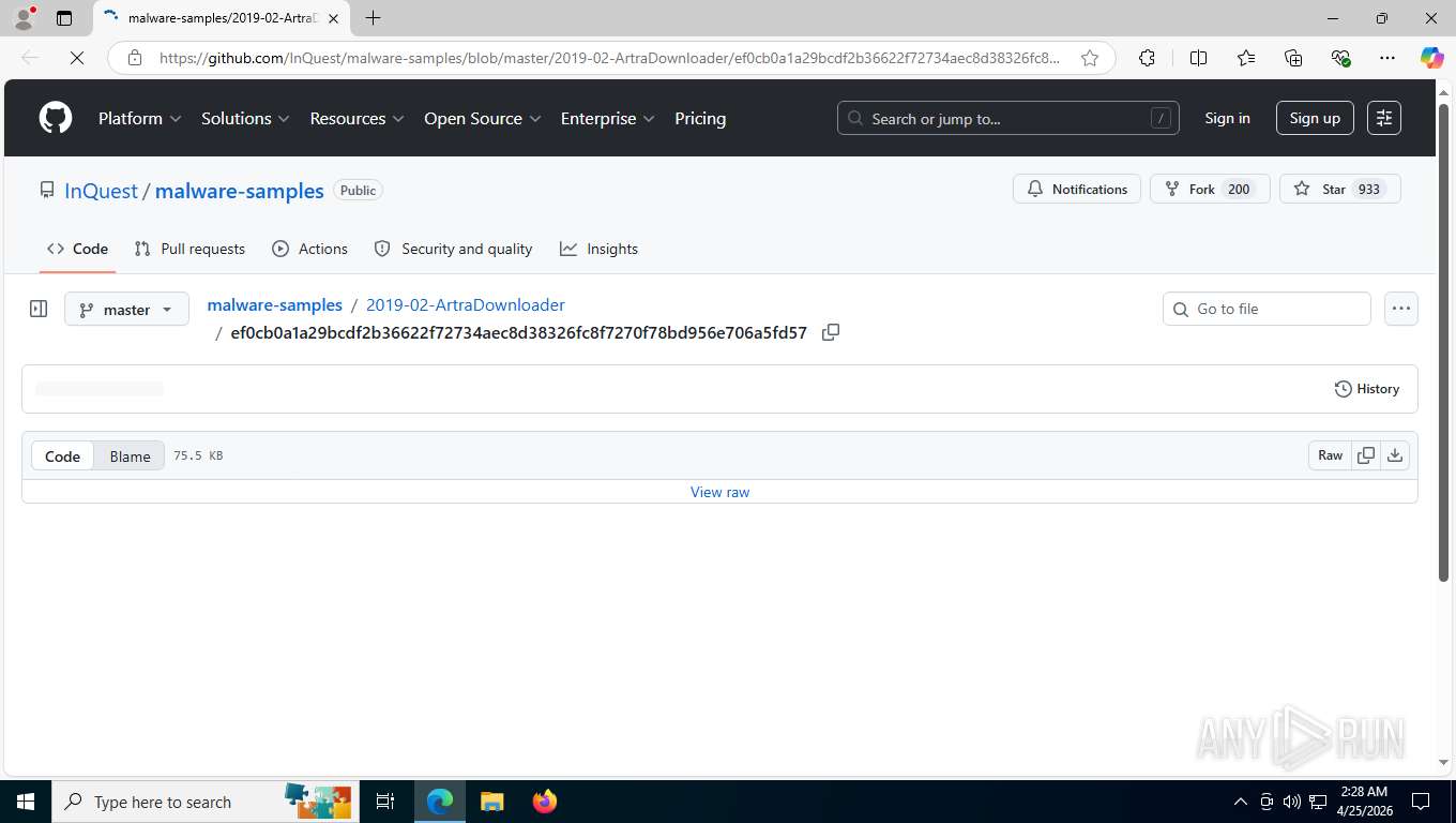 Malware analysis https://github.com/InQuest/malware-samples/blob/master ...