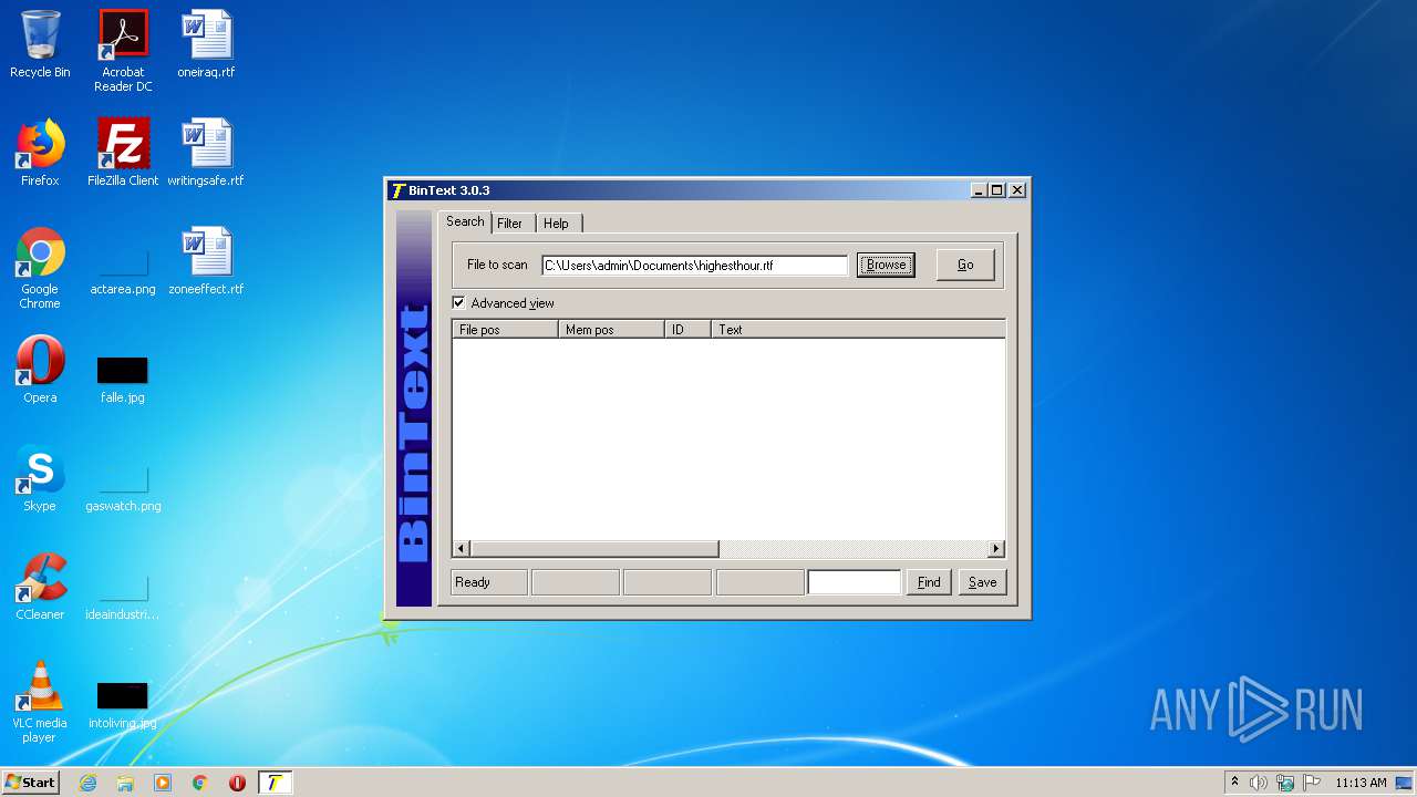 Malware analysis bintext.exe No threats detected | ANY.RUN - Malware Sandbox Online