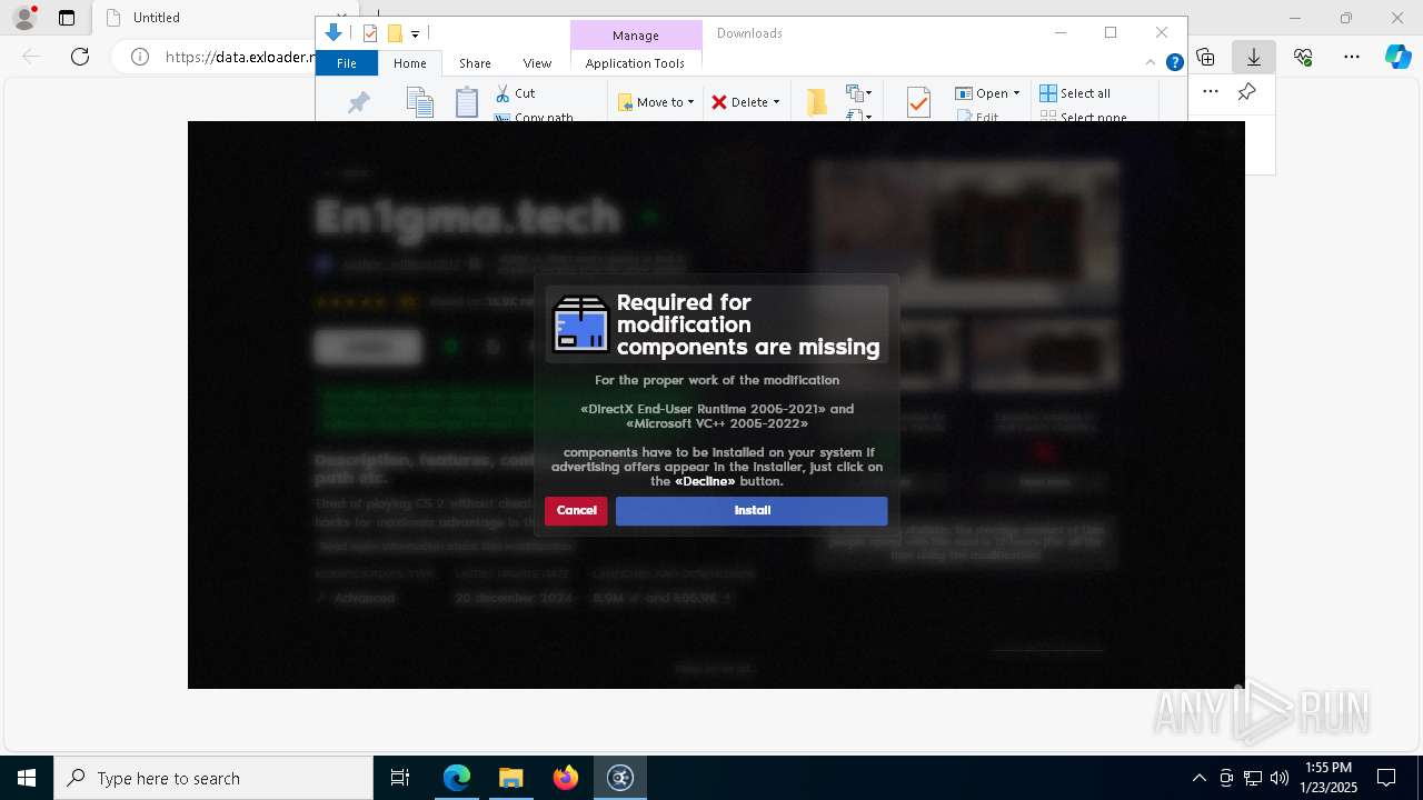 Malware analysis https://data.exloader.net/ExLoader_Installer.exe Malicious activity | ANY.RUN ...