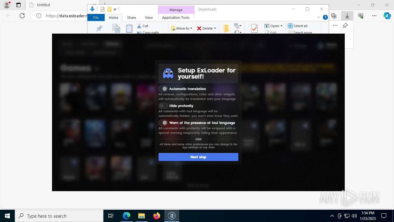 Malware analysis https://data.exloader.net/ExLoader_Installer.exe Malicious activity | ANY.RUN ...