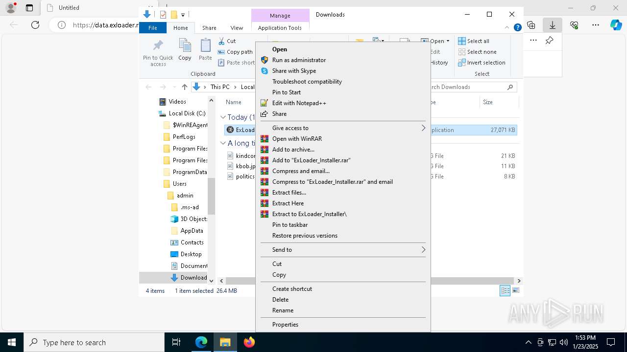 Malware analysis https://data.exloader.net/ExLoader_Installer.exe Malicious activity | ANY.RUN ...