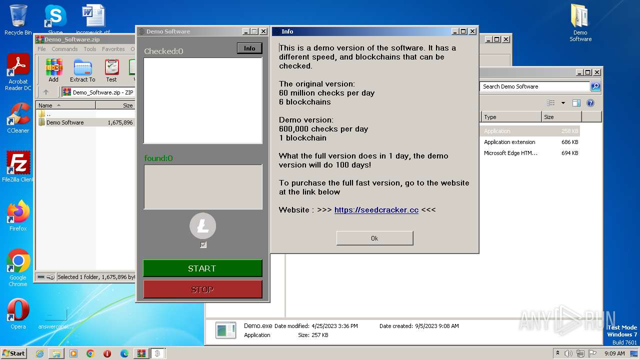 Malware Analysis Demo Software.zip Malicious Activity