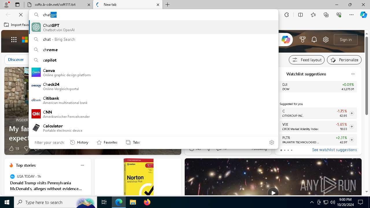 Malware analysis https://softx.b-cdn.net/soft111.txt Malicious activity | ANY.RUN - Malware ...