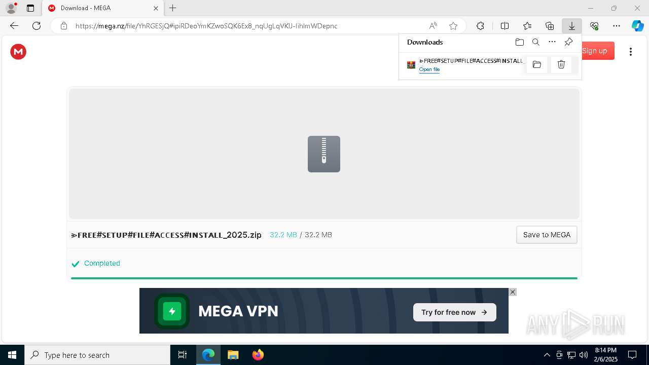 Analysis https://hamac.cfd/?e=4&s=1738872462 Malicious activity - Interactive analysis ANY.RUN