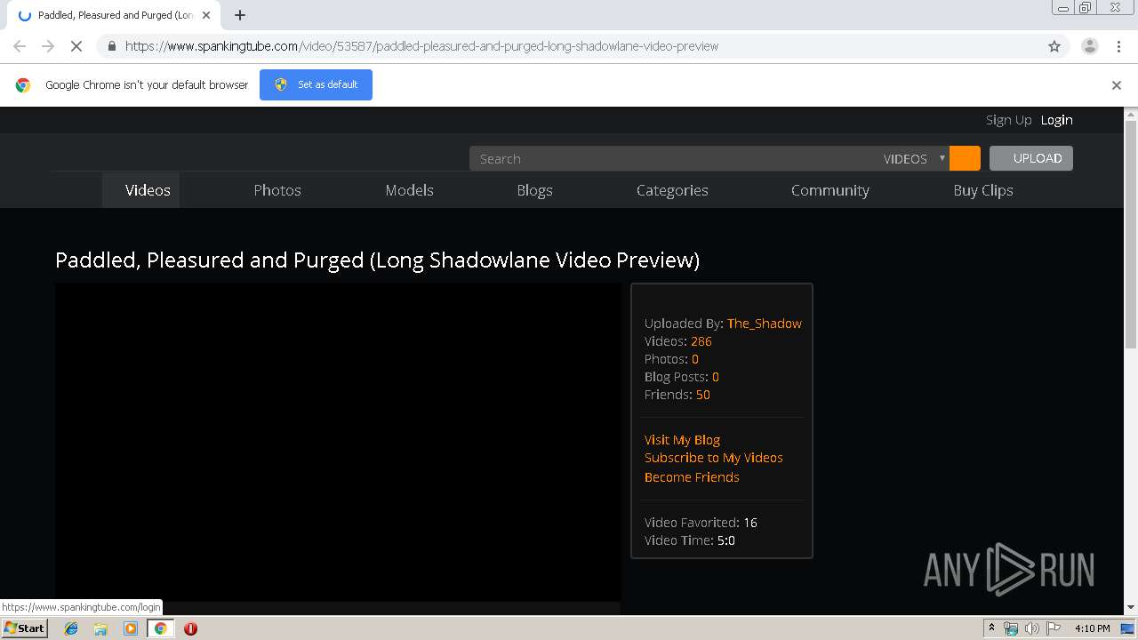 Malware analysis https://www.spankingtube.com/video/53587/paddled ...