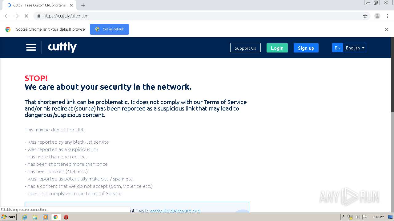 Malware analysis https://cutt.ly/IySRZGH Malicious activity | ANY.RUN ...