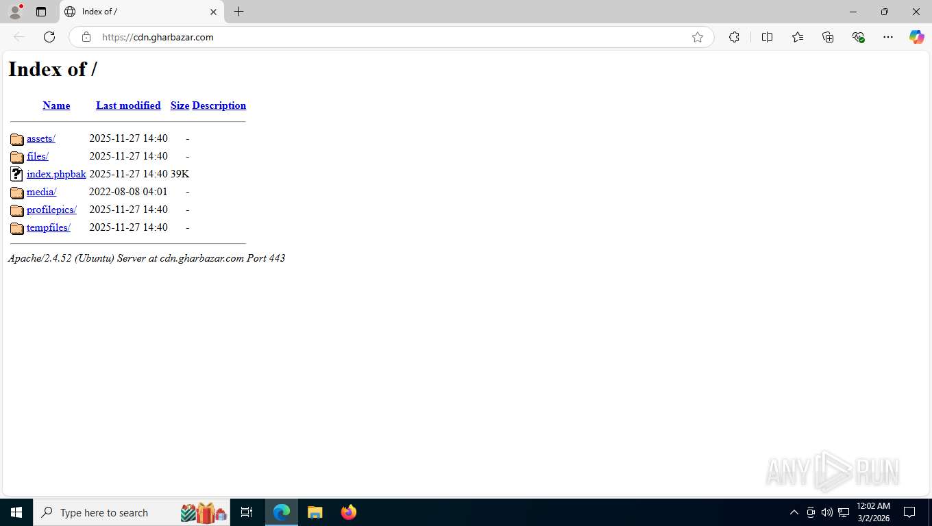 Malware analysis cdn.gharbazar.com Malicious activity | ANY.RUN ...