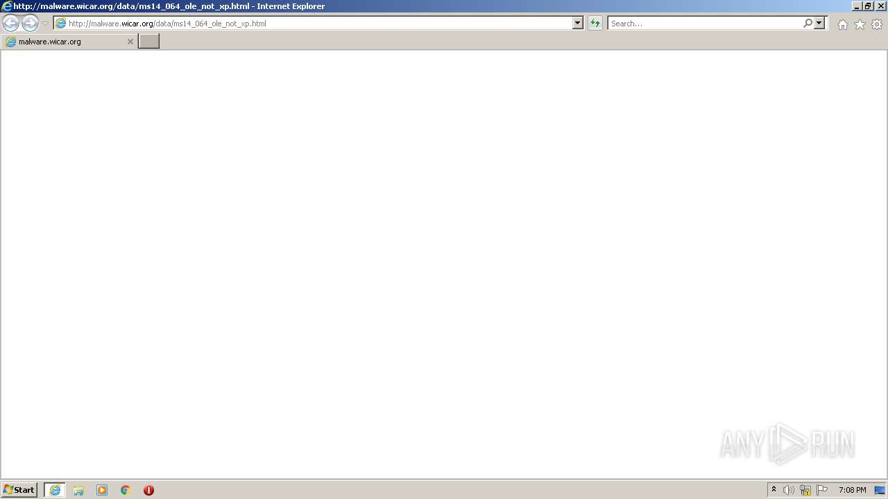 Analysis http://malware.wicar.org/data/ms14_064_ole_not_xp.html Malicious activity - Interactive ...