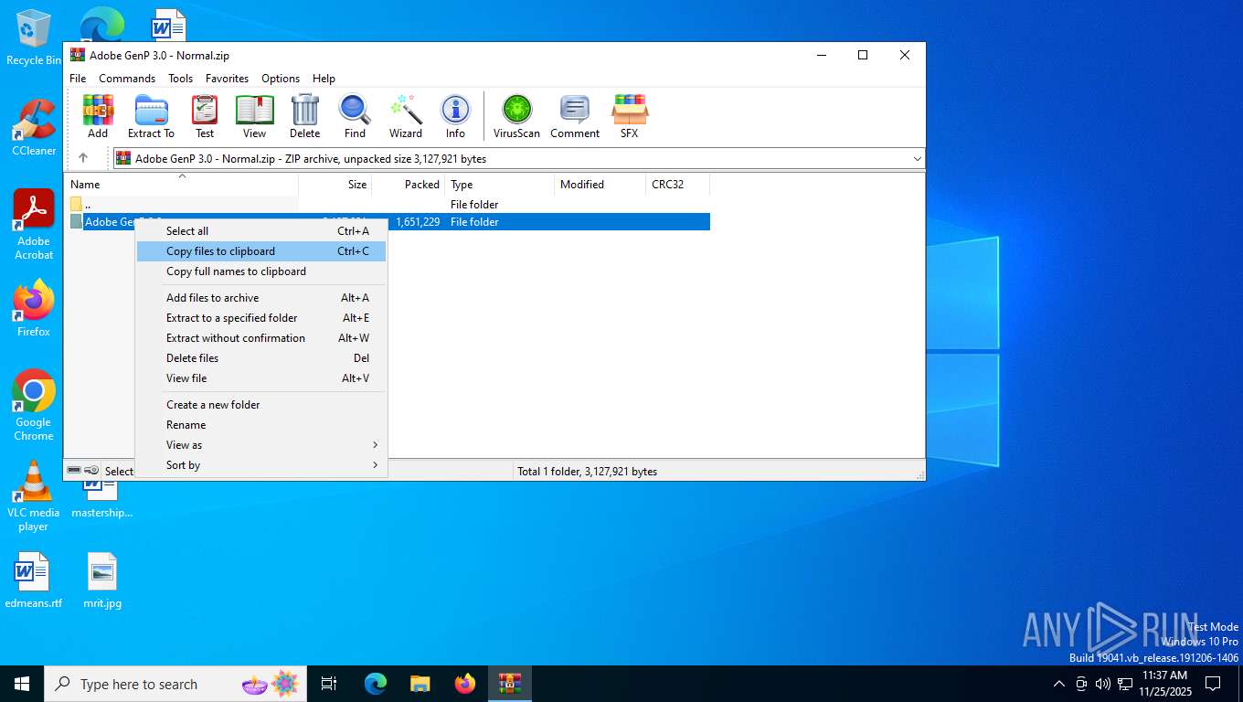 Malware analysis Adobe GenP 3.0 - Normal.zip No threats detected | ANY ...