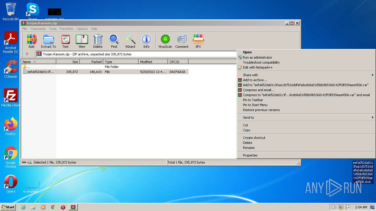 Malware analysis Trojan.Ransom.zip Malicious activity | ANY.RUN ...