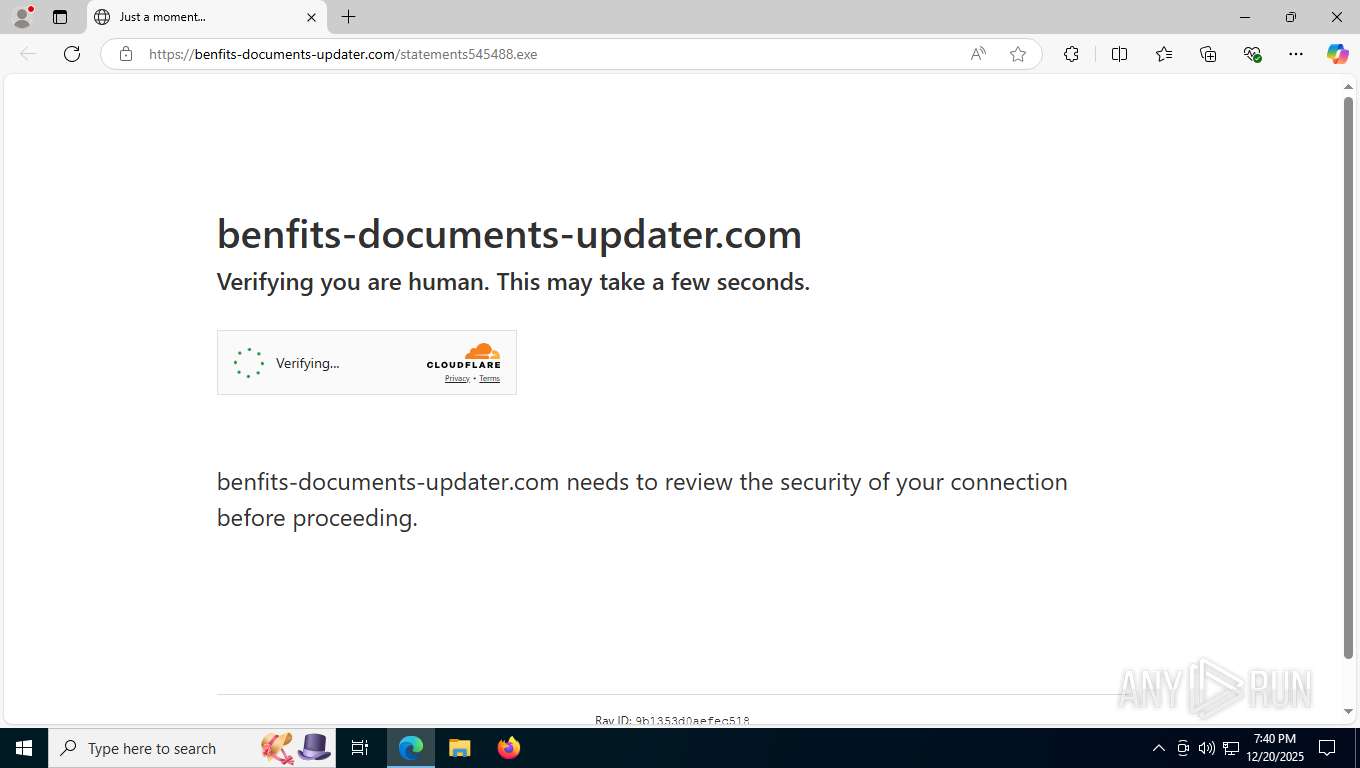Malware analysis https://benfits-documents-updater.com/statements545488 ...