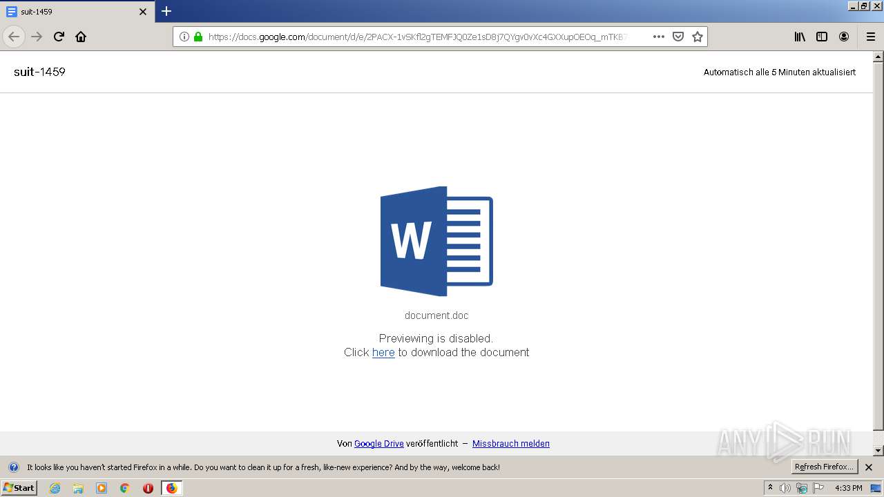 Malware analysis https://docs.google.com/document/d/e/2PACX ...