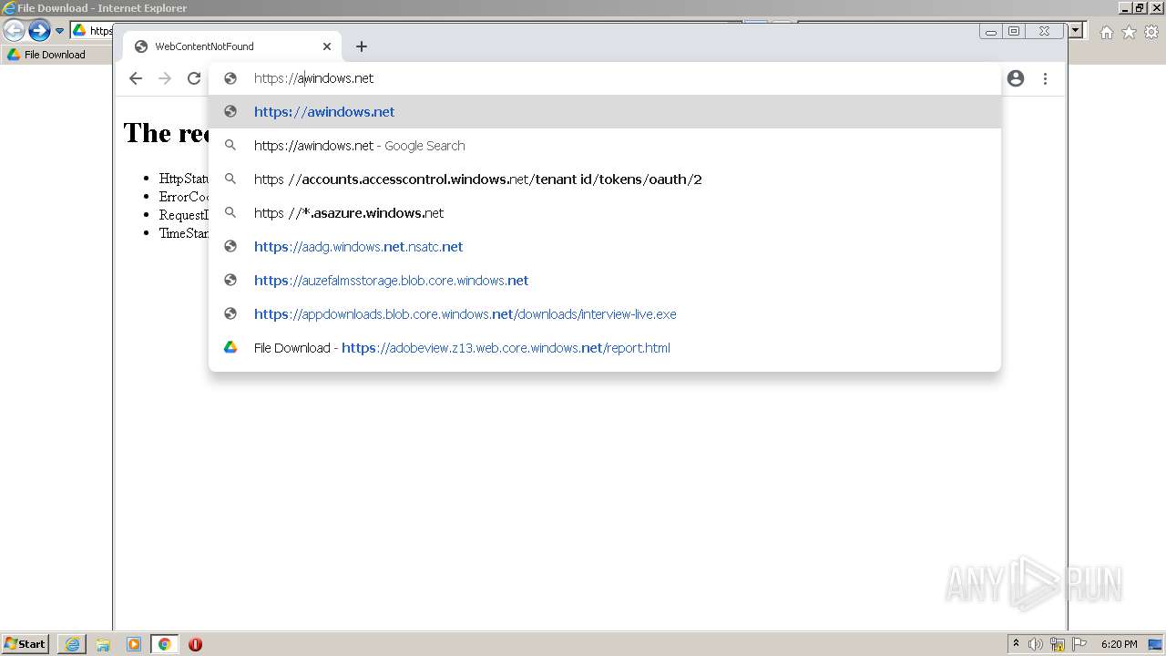 Malware analysis https://adobeview.z13.web.core.windows.net/report.html Malicious activity | ANY ...
