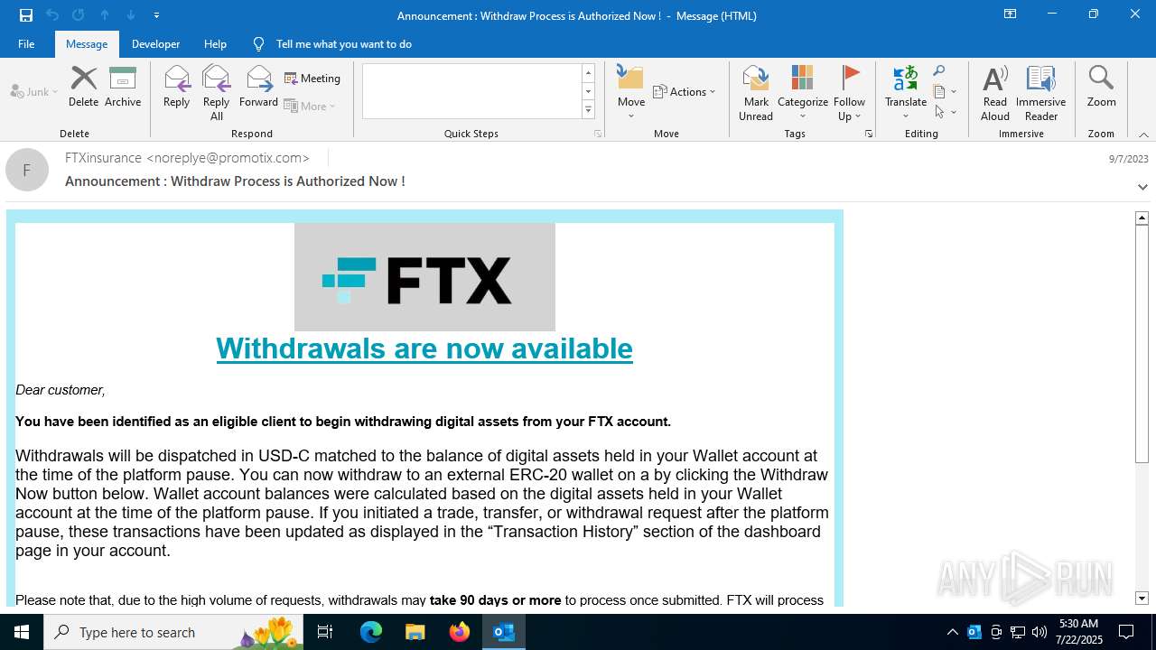 Analysis sample-8.eml (MD5: 04545DB282033EA68496124C30F220DD) Malicious activity - Interactive ...