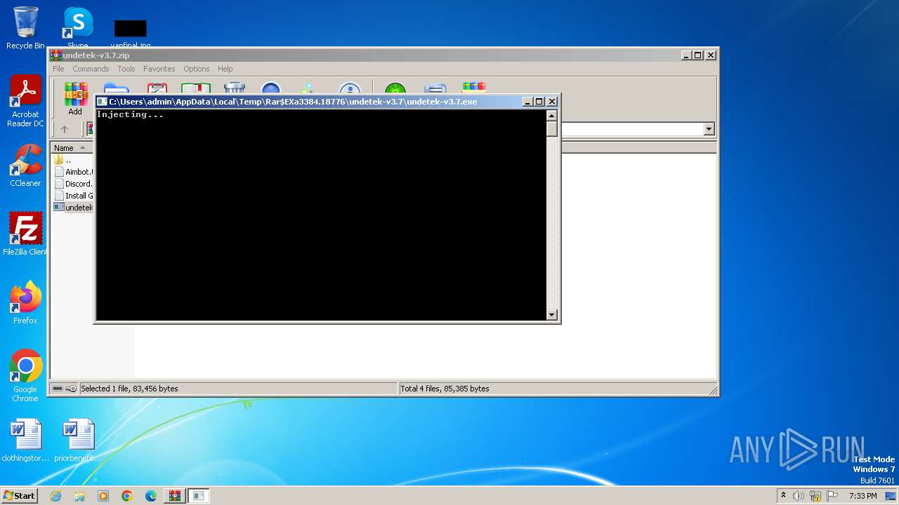 Malware analysis undetek-v3.7.zip Malicious activity | ANY.RUN - Malware Sandbox Online