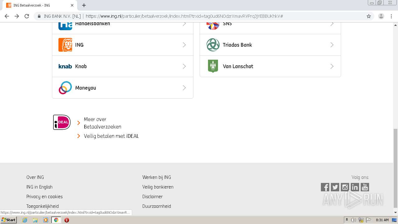 Malware analysis https://www.ing.nl/particulier/betaalverzoek/index ...