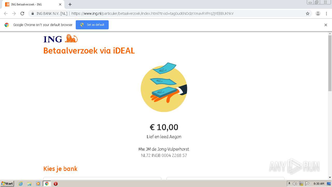 Malware analysis https://www.ing.nl/particulier/betaalverzoek/index ...