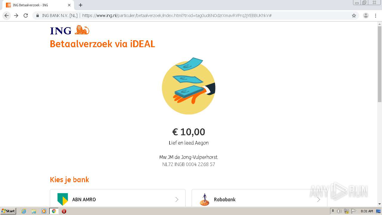 Malware analysis https://www.ing.nl/particulier/betaalverzoek/index ...