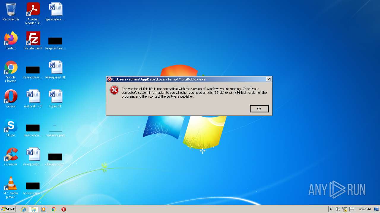 Analysis MultiRoblox.exe (MD5: 9C57CE66EC1724E10A45CFD99DF87C1C) No ...