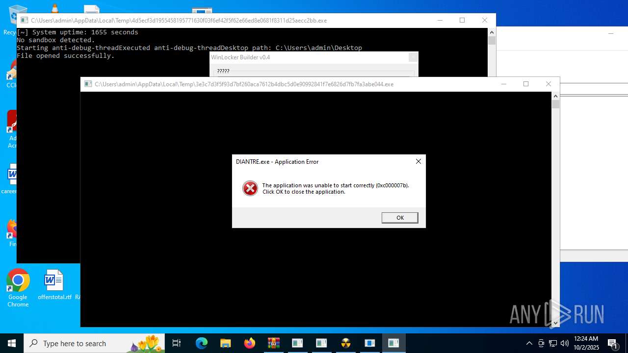 Malware analysis d34th.7z Malicious activity | ANY.RUN - Malware Sandbox Online