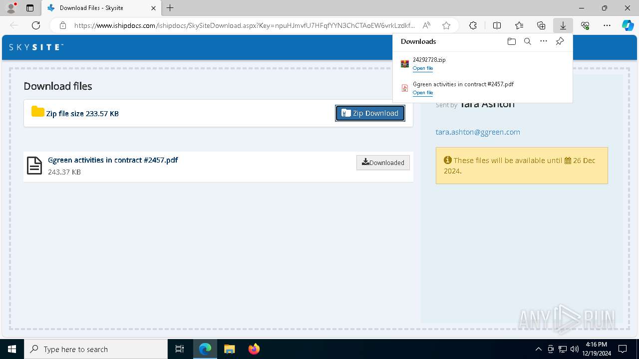 Malware analysis http://url8448.skysite.com/ls/click?upn=u001.vpc2mVHNM88O ...