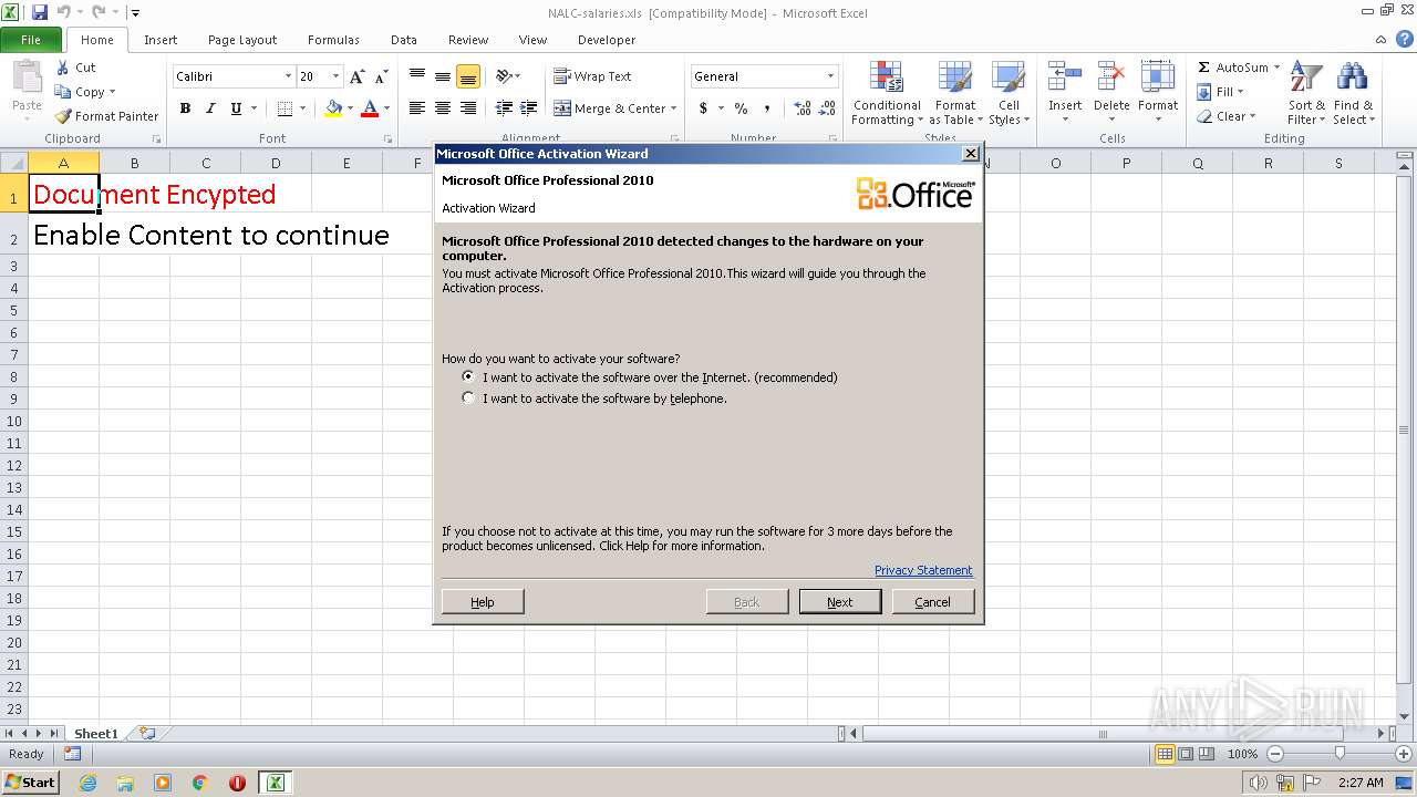 Malware analysis NALC-salaries.xls Malicious activity | ANY.RUN ...