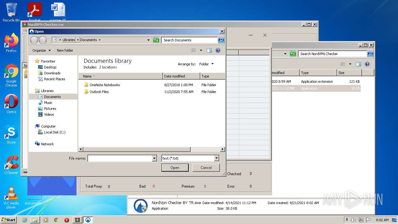 Malware analysis NordVPN Checker.rar Malicious activity | ANY.RUN ...