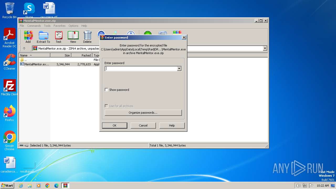 Analysis Mentalmentor.exe.zip (md5: 1f24e5d0b720bd1af2c76fb449c7c4d7