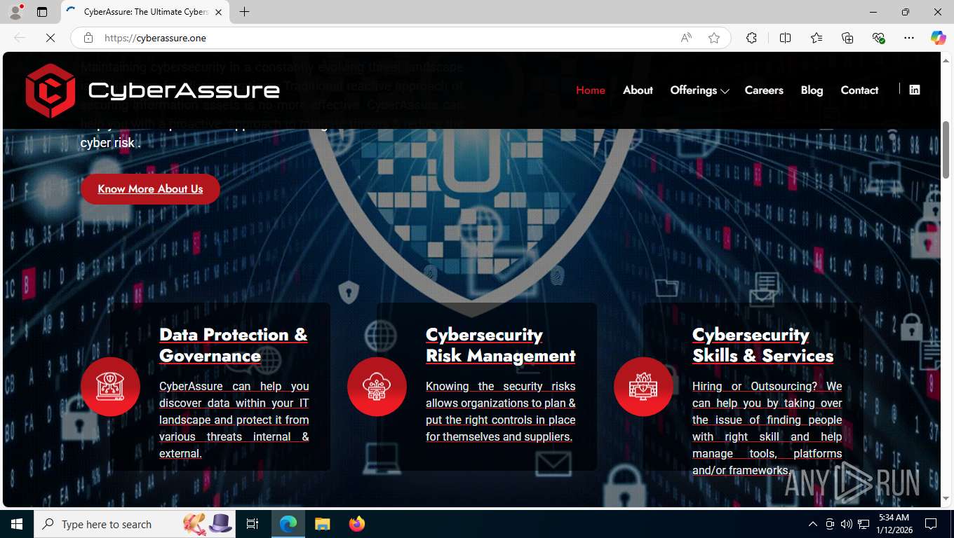 Malware analysis https://cyberassure.one/ No threats detected | ANY.RUN ...