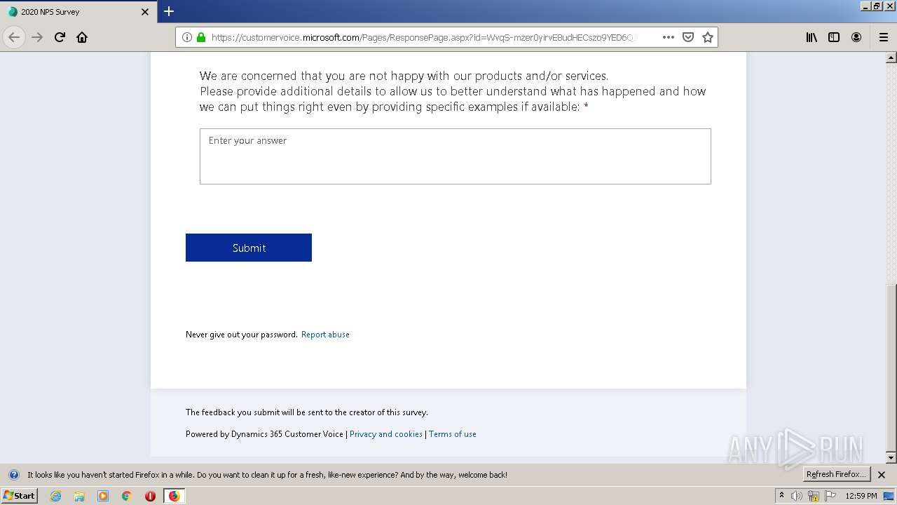 Analysis https://ecv.microsoft.com/CnGMUt4SW4 Malicious activity - Interactive analysis ANY.RUN