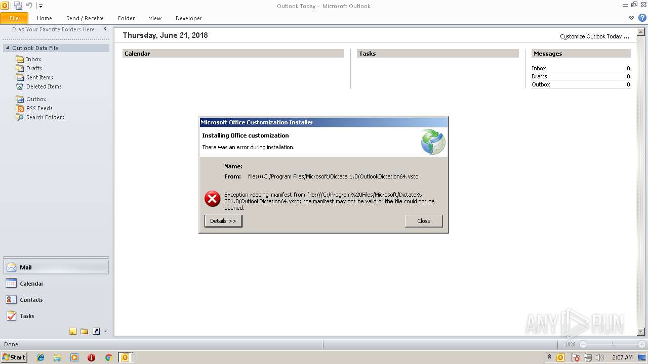 Malware Analysis Setup-dictate32-5.0.0.exe No Threats Detected 