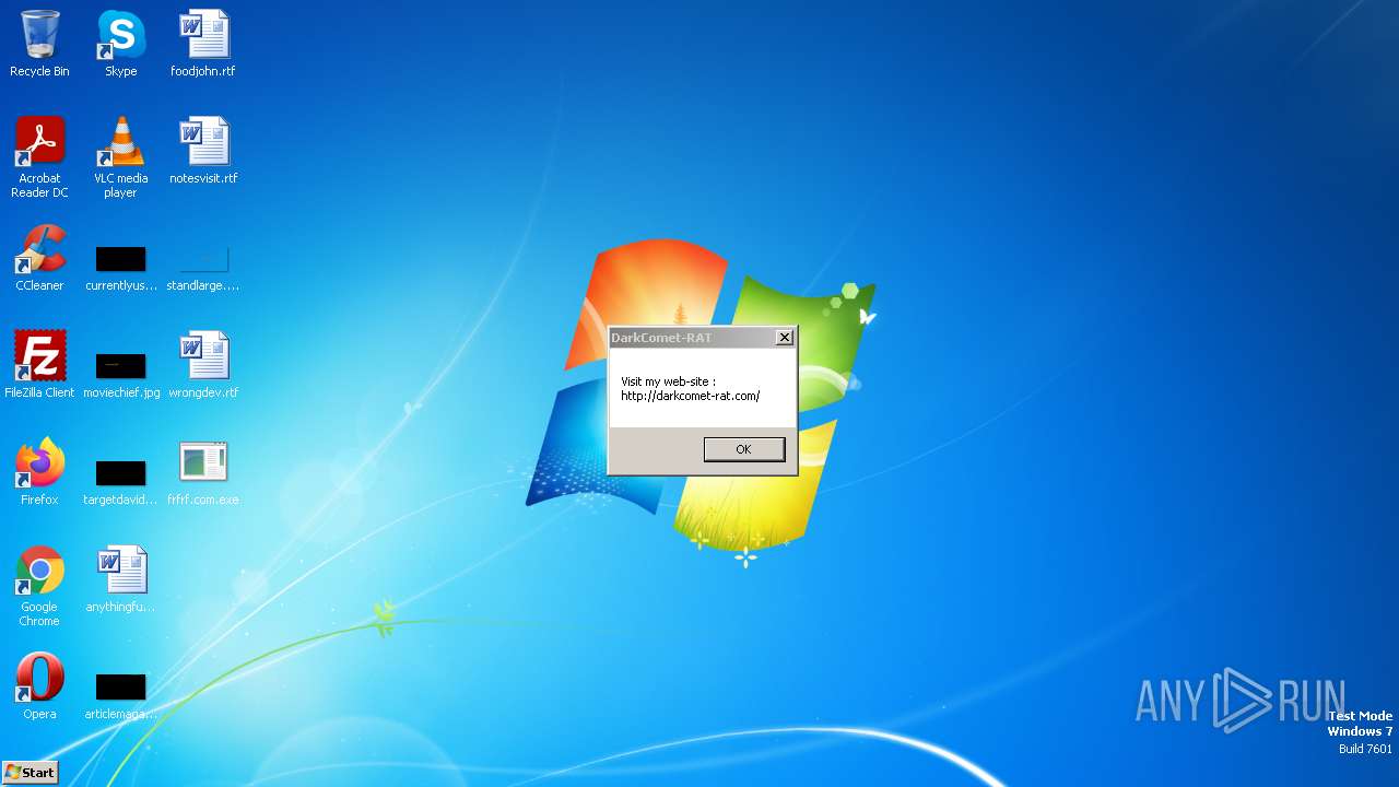 Analysis frfrf.com (MD5: 26A6555D79A35BADB69420193BB39996) Malicious ...
