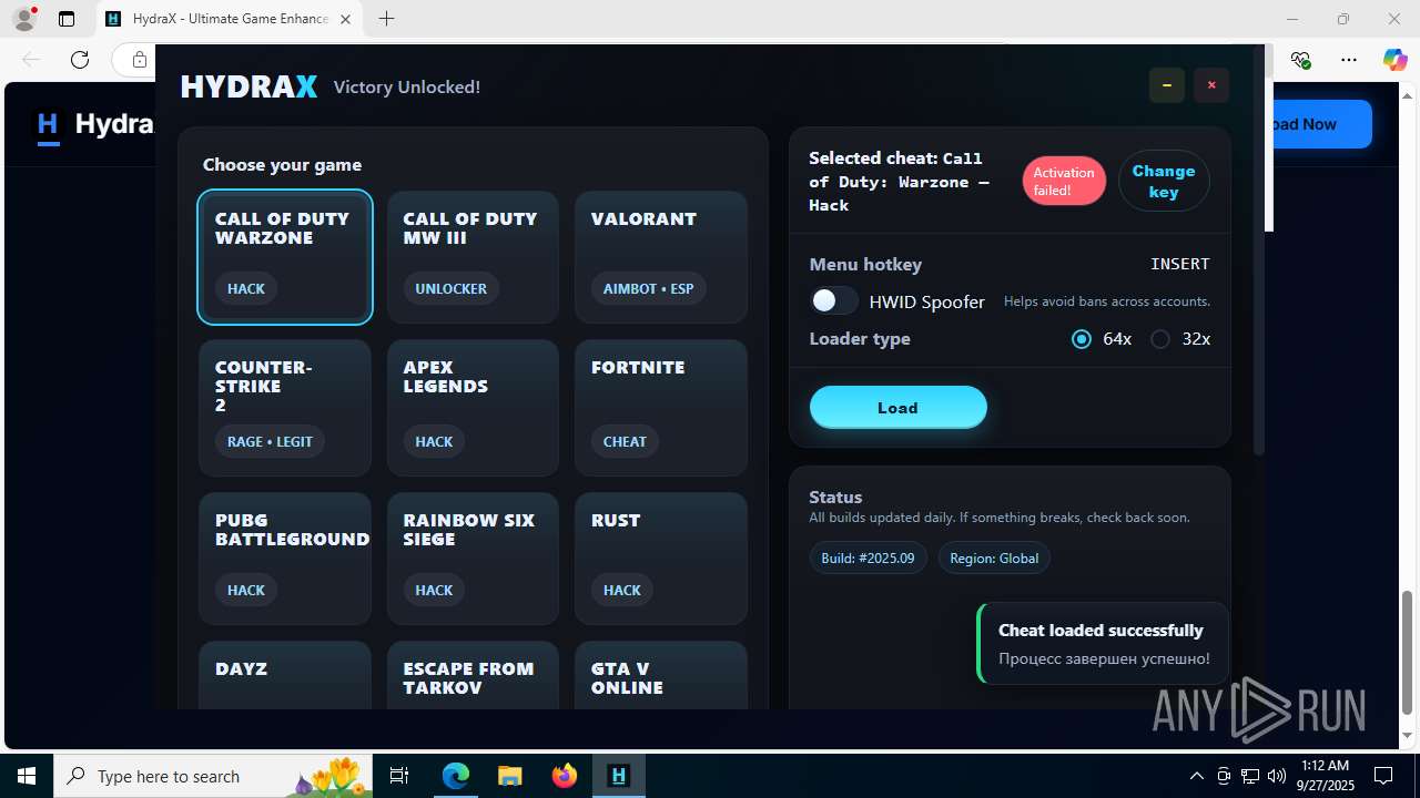 Malware analysis hydrax.app Malicious activity | ANY.RUN - Malware Sandbox Online
