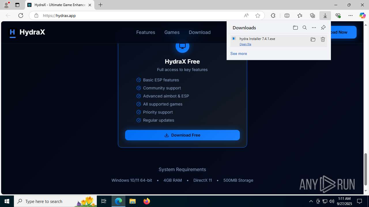 Malware analysis hydrax.app Malicious activity | ANY.RUN - Malware ...