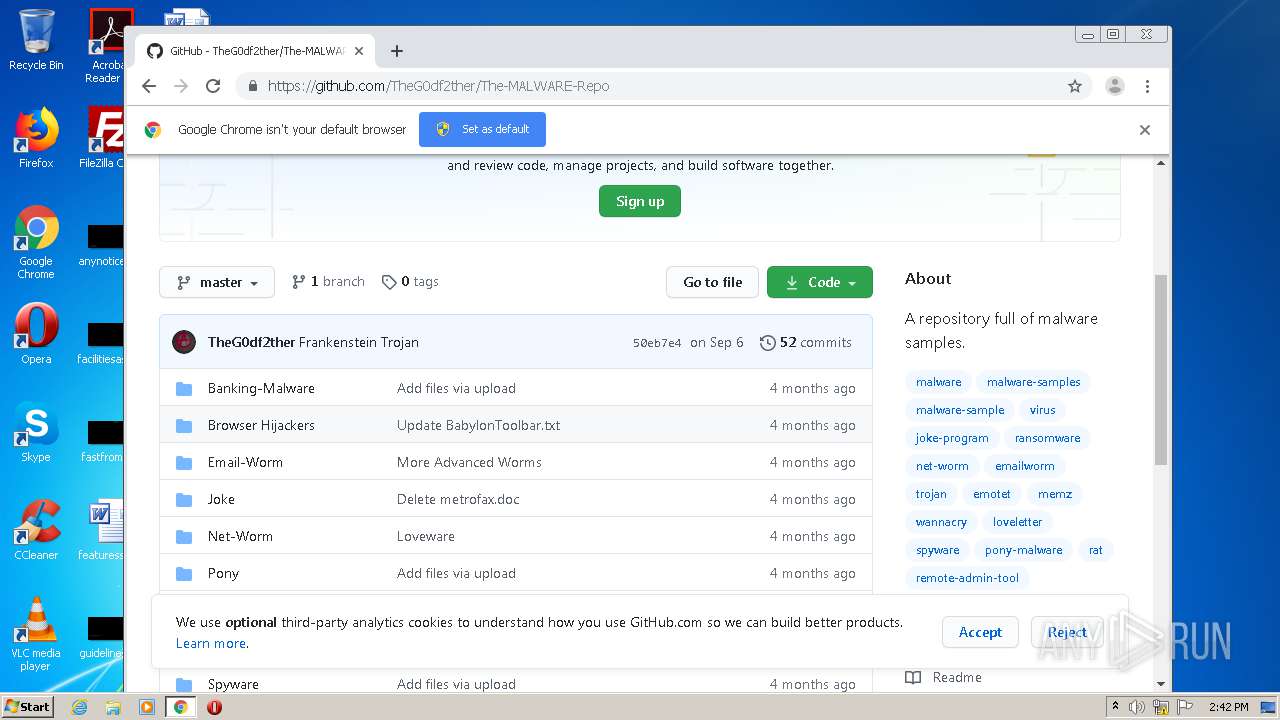 Malware analysis https://github.com/TheG0df2ther/The-MALWARE-Repo/blob/master/Ransomware ...