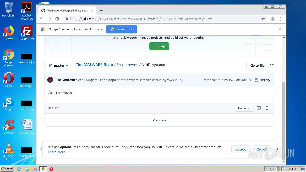 Malware analysis https://github.com/TheG0df2ther/The-MALWARE-Repo/blob/master/Ransomware ...