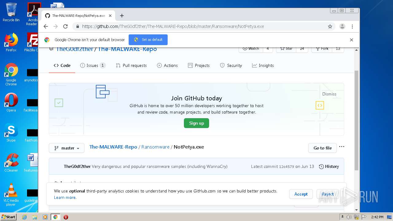 Malware analysis https://github.com/TheG0df2ther/The-MALWARE-Repo/blob/master/Ransomware ...