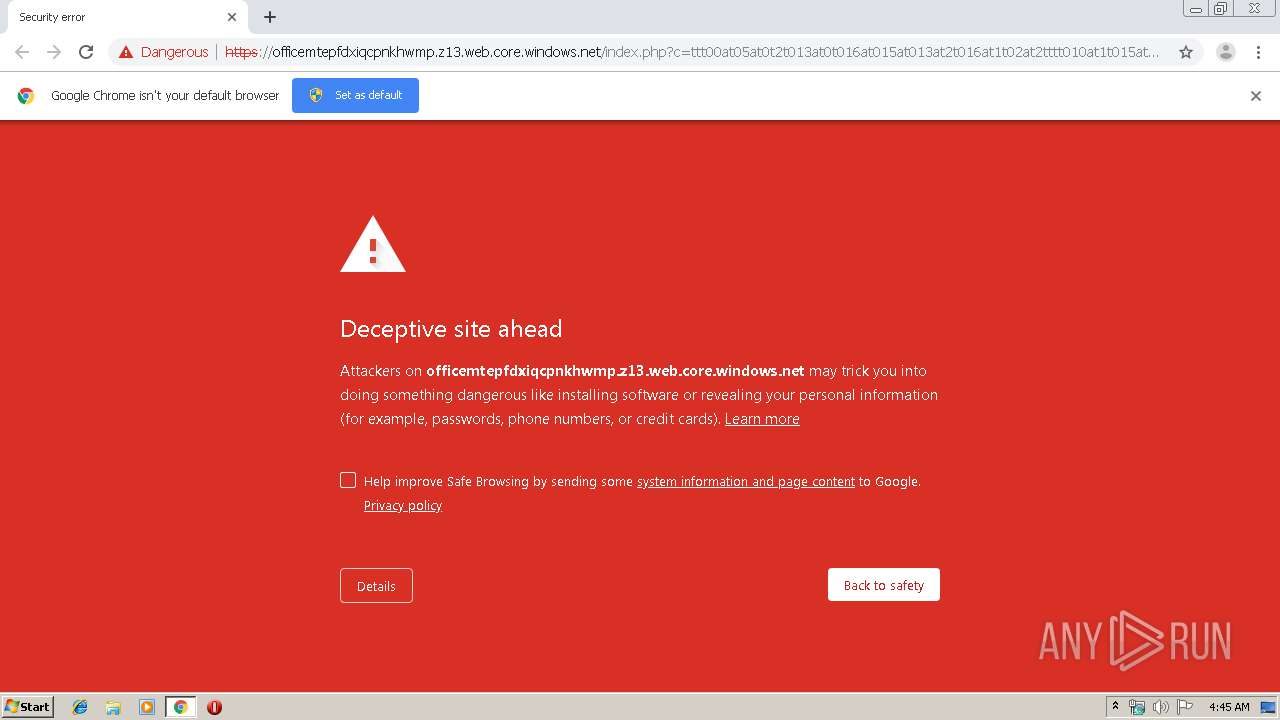 Malware analysis https://officemtepfdxiqcpnkhwmp.z13.web.core.windows.net/index.php?c ...