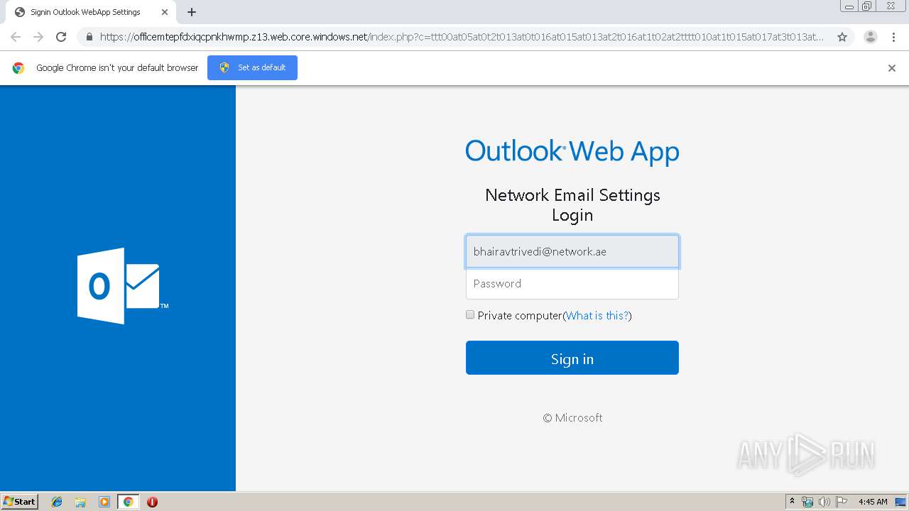 Malware analysis https://officemtepfdxiqcpnkhwmp.z13.web.core.windows.net/index.php?c ...