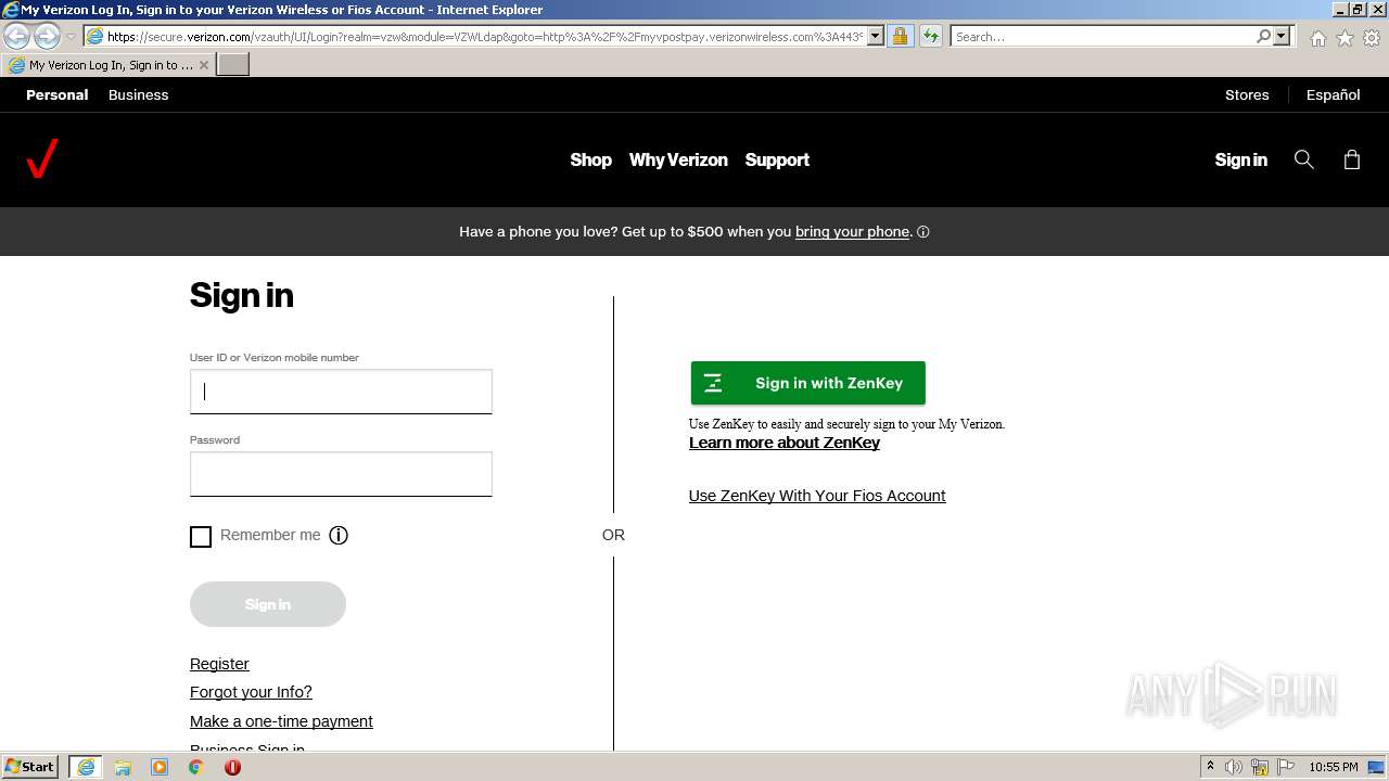 Malware analysis http://m.vzw.com/CE Malicious activity | ANY.RUN - Malware Sandbox Online