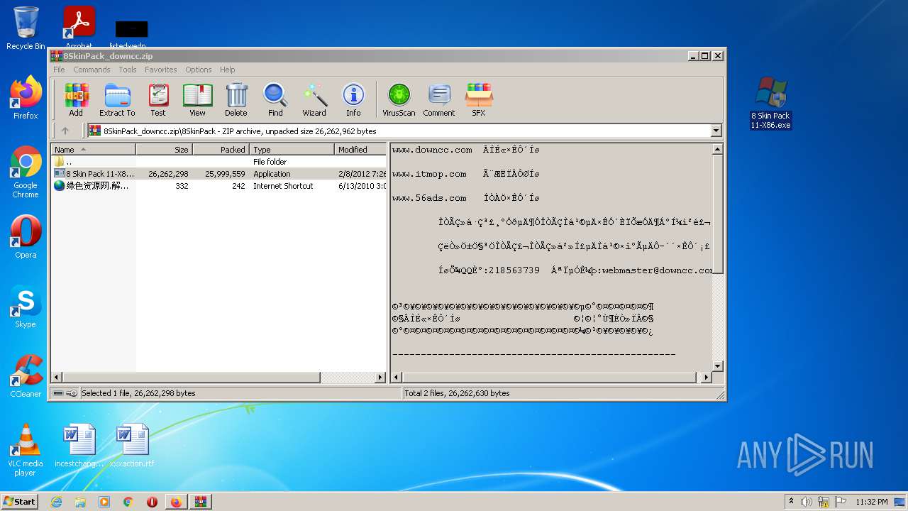 Analysis http://a.xzfile.com//down1/8SkinPack_downcc.zip Malicious ...