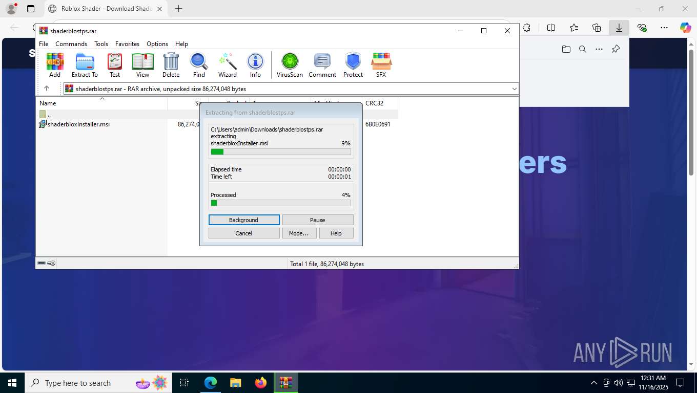 Analysis shaderblox.cloud Malicious activity - Interactive analysis ANY.RUN