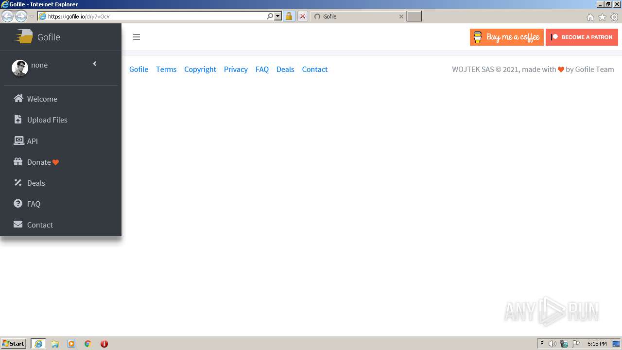Malware analysis https://gofile.io/d/y7vOcV Malicious activity | ANY.RUN - Malware Sandbox Online
