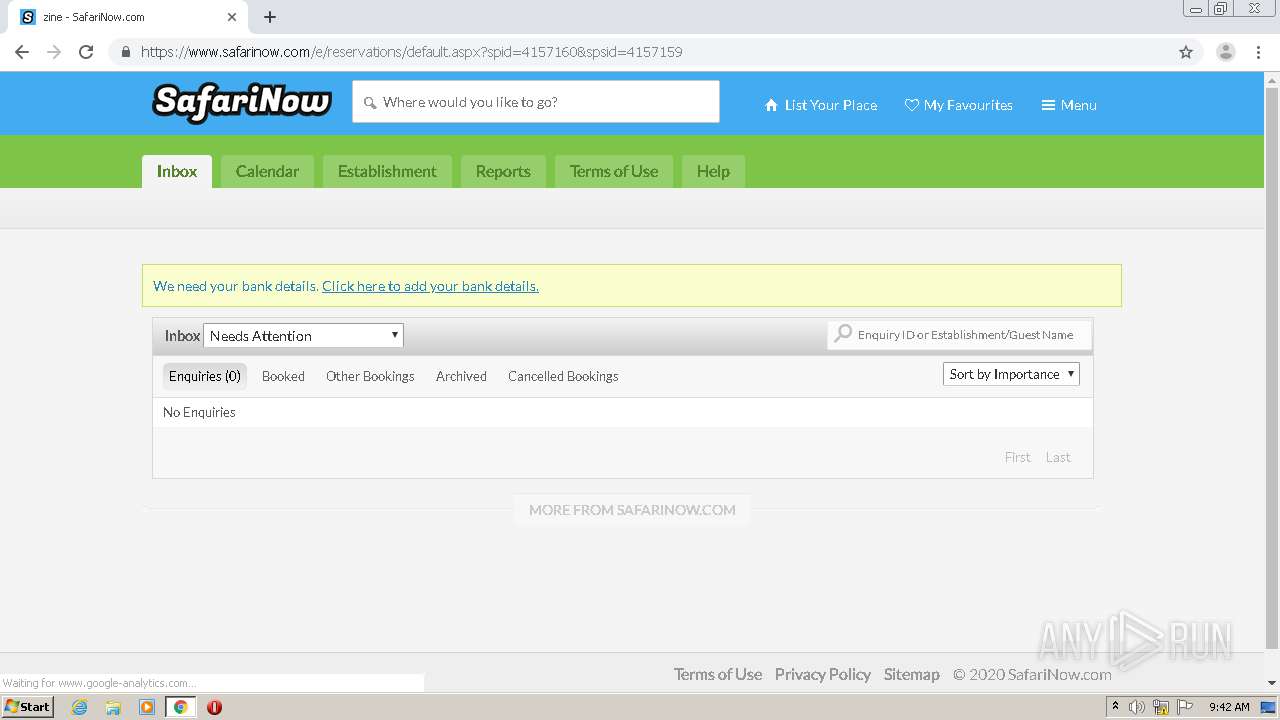 Malware analysis https://urldefense.com/v3/__https://www.safarinow.com/e/establishment/overview ...