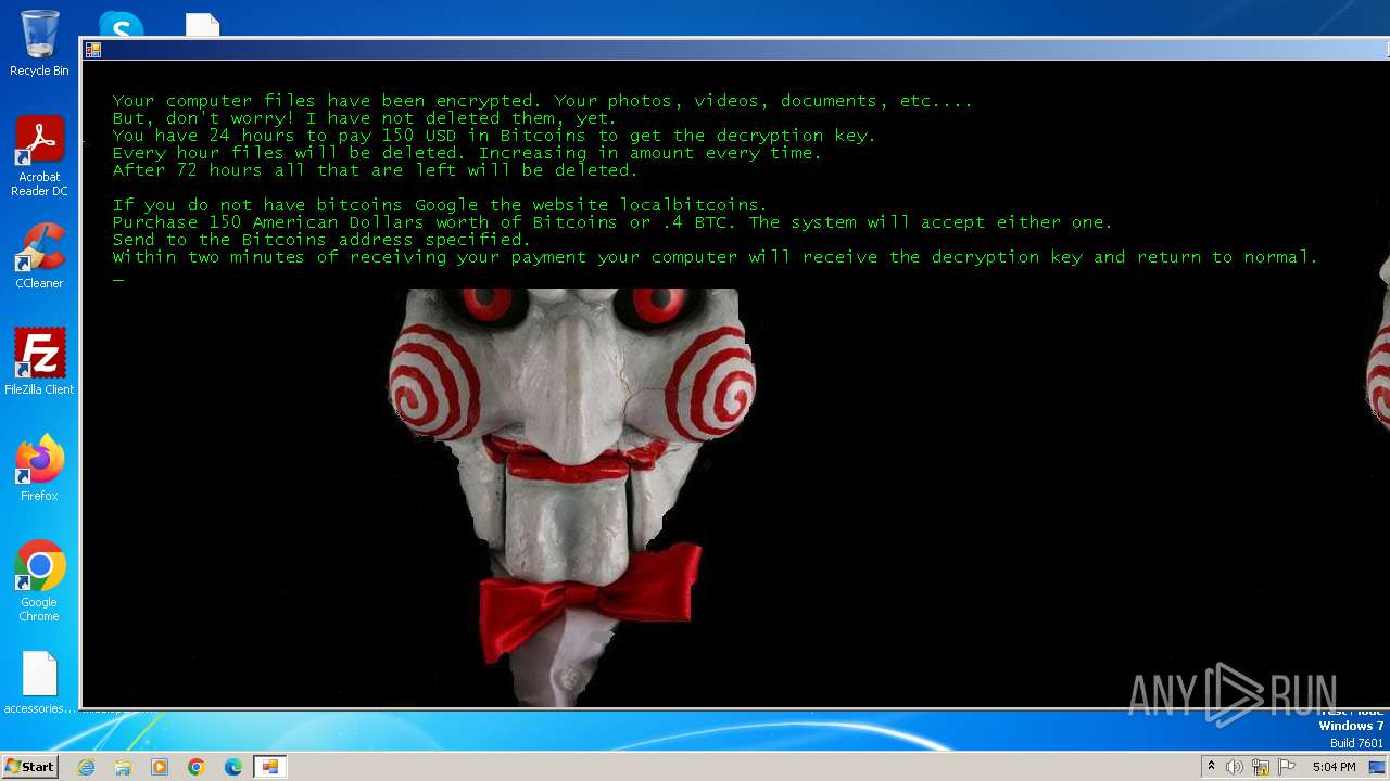 Malware analysis Jigsaw.zip Malicious activity | ANY.RUN - Malware ...